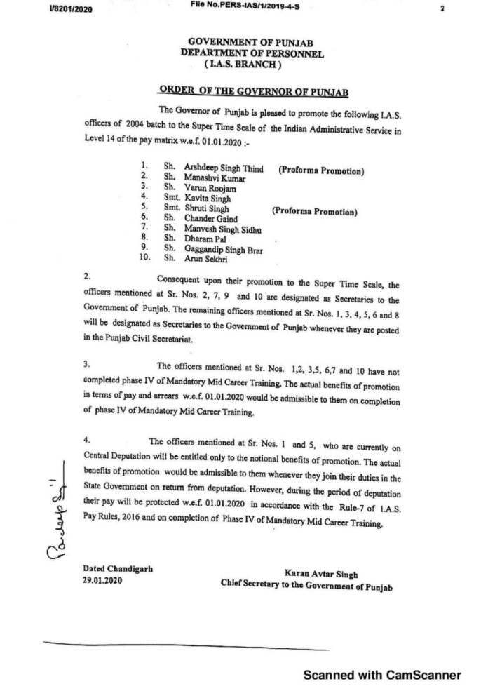 10 IAS officers promoted as secretaries by Punjab government - Royal ...