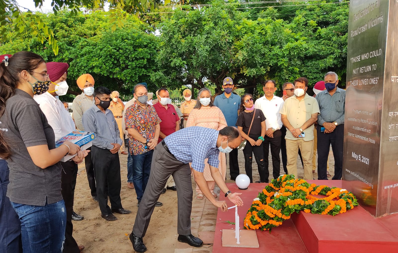 DC inaugurates Punjab’s first ‘Road Victims Memorial’ at Patiala ...
